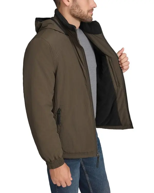 Andrew Marc Gatton Reversible Fleece Jacket - Olive