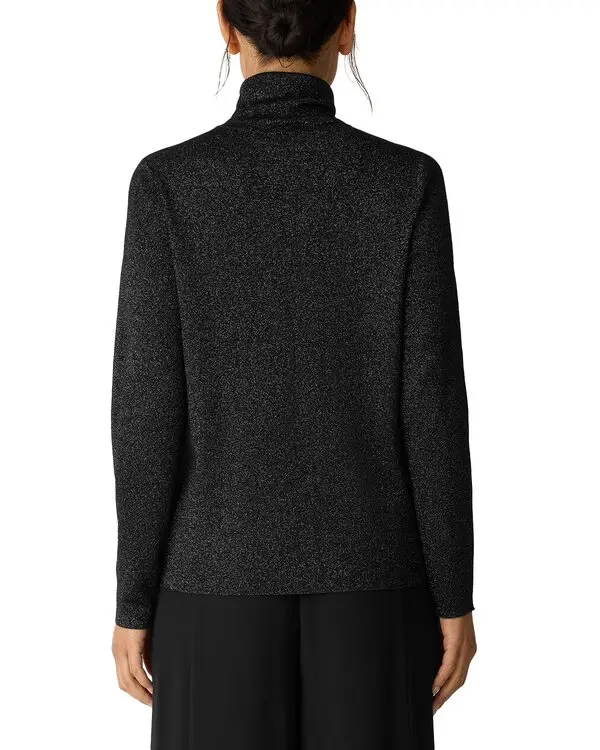 Eileen Fisher Wool Lurex Turtleneck Sweater