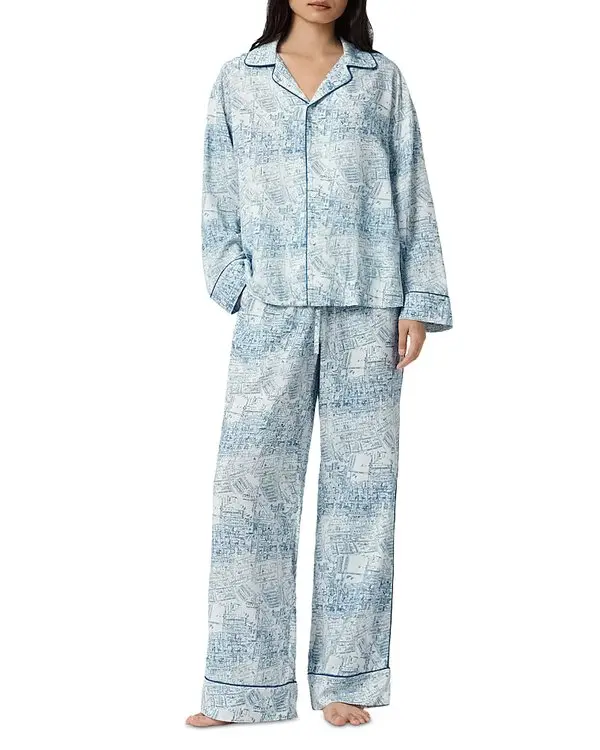 ALLSAINTS Maude Pajama Set - Map Blue