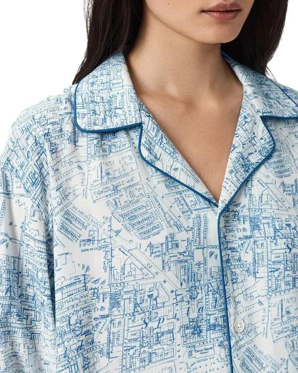 ALLSAINTS Maude Pajama Set - Map Blue