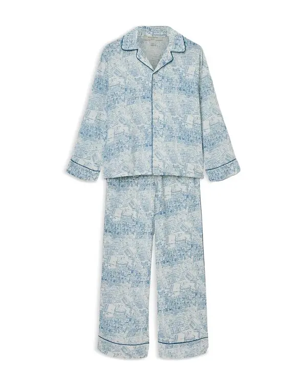 ALLSAINTS Maude Pajama Set - Map Blue