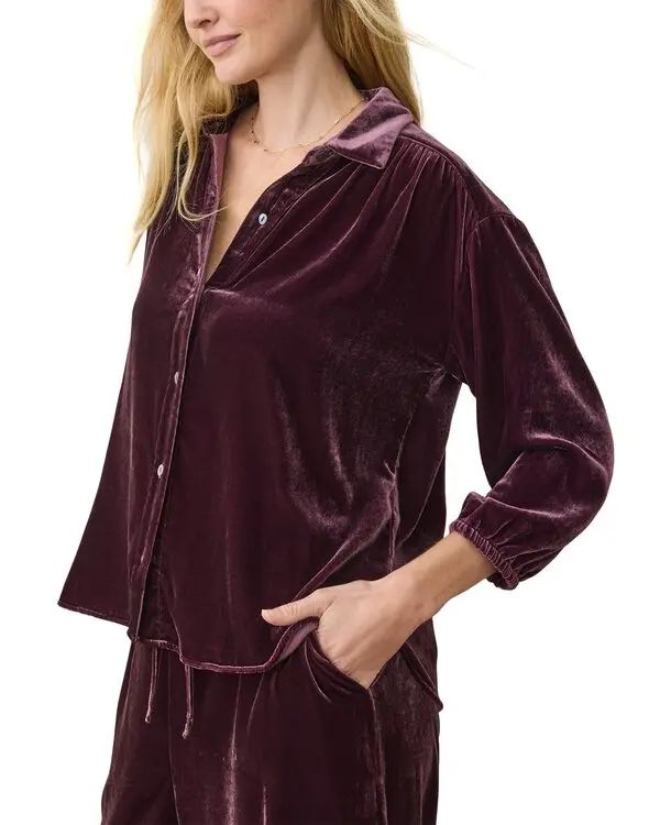Marine Layer Bella Oversized Velvet Shirt