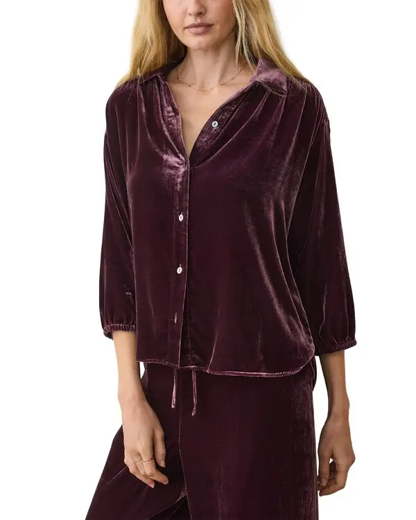 Marine Layer Bella Oversized Velvet Shirt