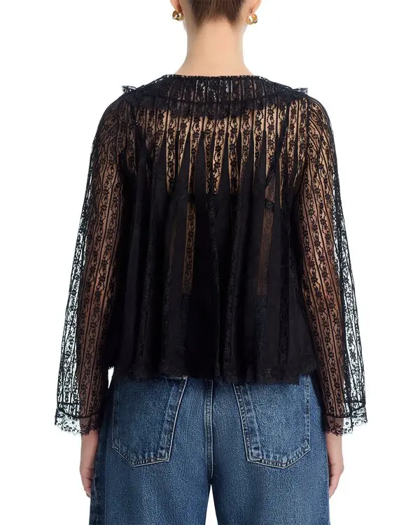 The Great. Kepsake Lace Collared Top