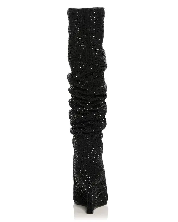Aqua Glam Slouch Boots - Black