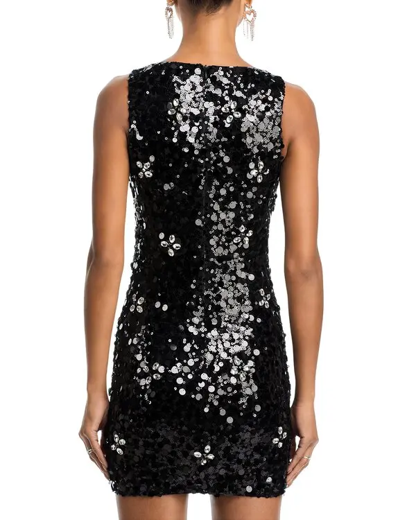 Aqua Sequin Mini Dress