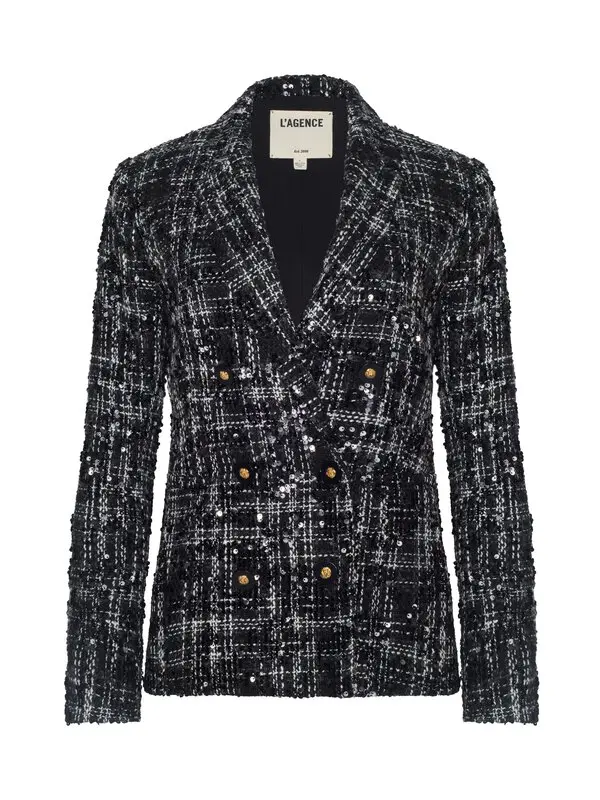 L'Agence Colin Sequined Tweed Blazer
