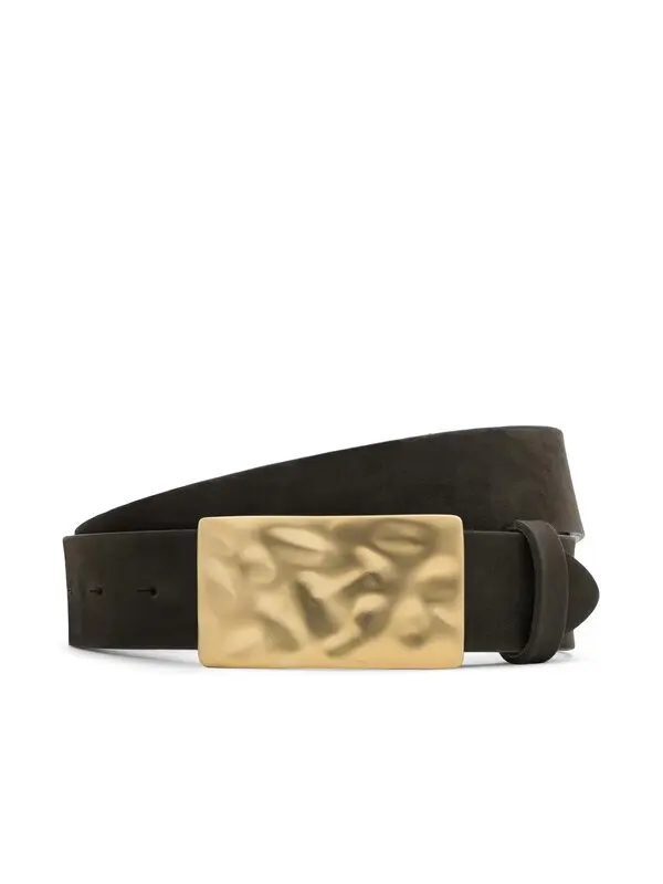 L'Agence Chara Suede Belt - Olive Suede