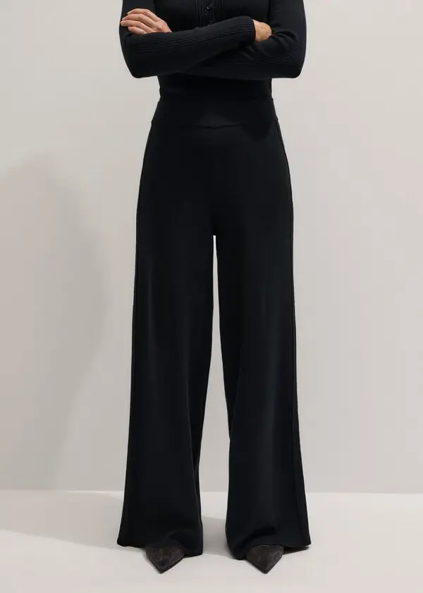 ME+EM Silk Knit Evening Palazzo Pant