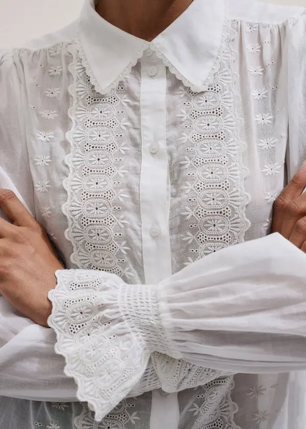 ME+EM Intricate Embroidery Blouse
