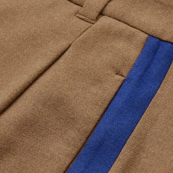 ME+EM Wool Straight-leg Pleat Front Trousers - Camel