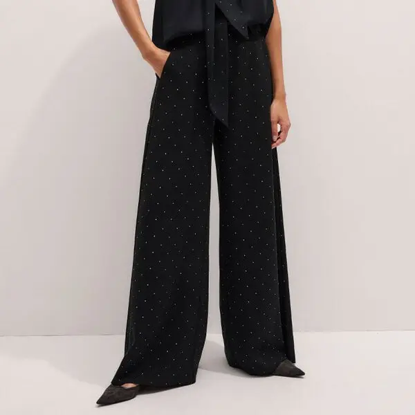 ME+EM Silk Sleeveless Top With Embellished Scarf