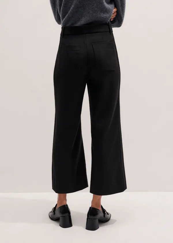 ME+EM Patch Pocket Cropped Kick Flare Trousers