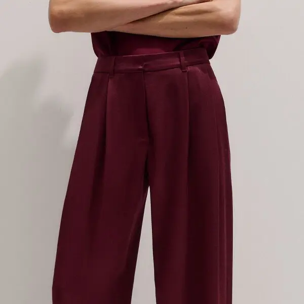 ME+EM Pleated Straight-leg Trousers