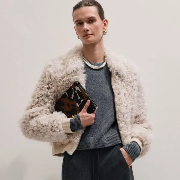 ME+EM Herringbone Barrel-leg Trousers