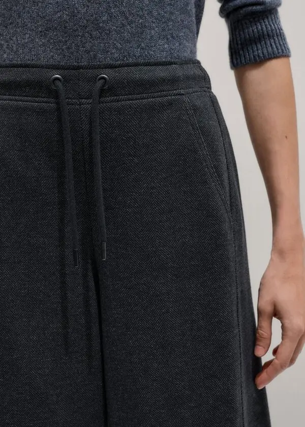 ME+EM Herringbone Barrel-leg Trousers