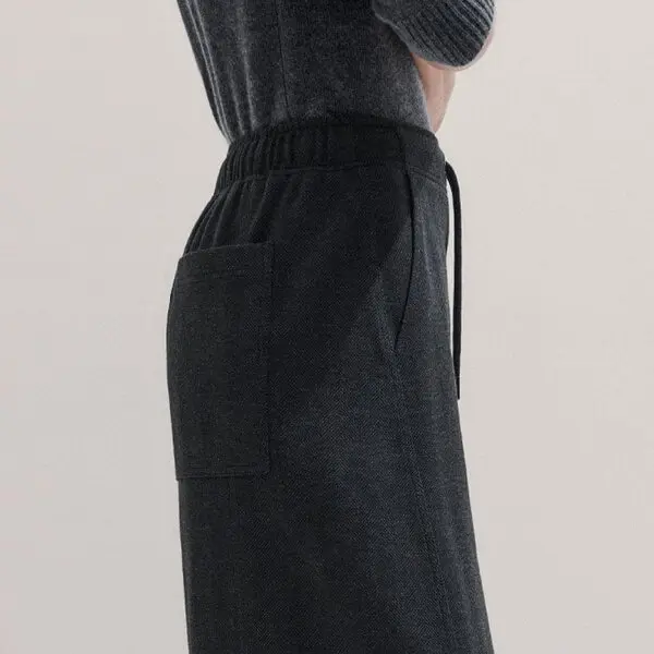 ME+EM Herringbone Barrel-leg Trousers