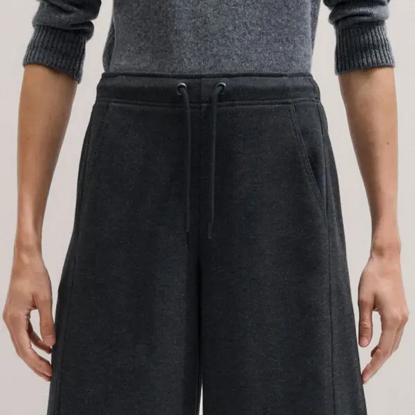 ME+EM Herringbone Barrel-leg Trousers