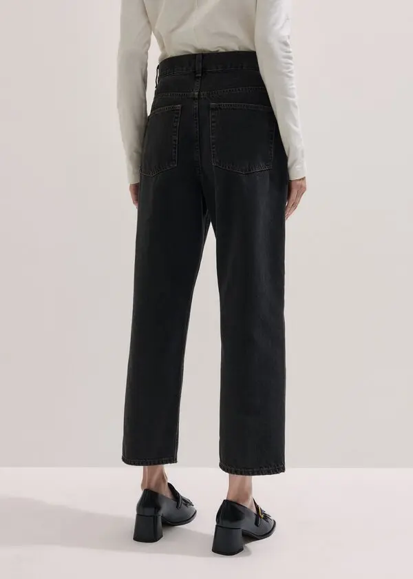 ME+EM Relaxed Cropped Straight Jeans