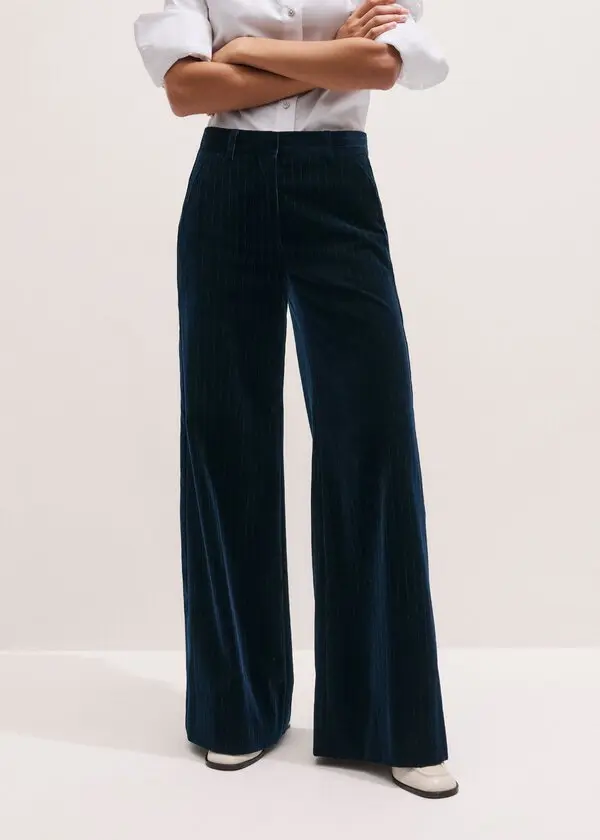 ME+EM Pinstripe Wide-leg Pant