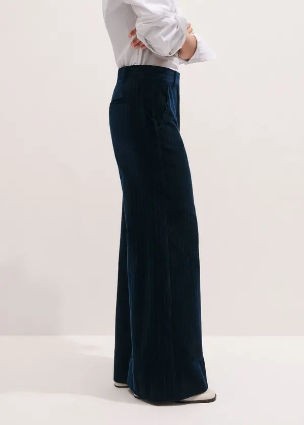 ME+EM Pinstripe Wide-leg Pant