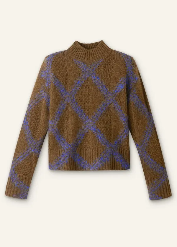 ME+EM Textured Argyle Jumper