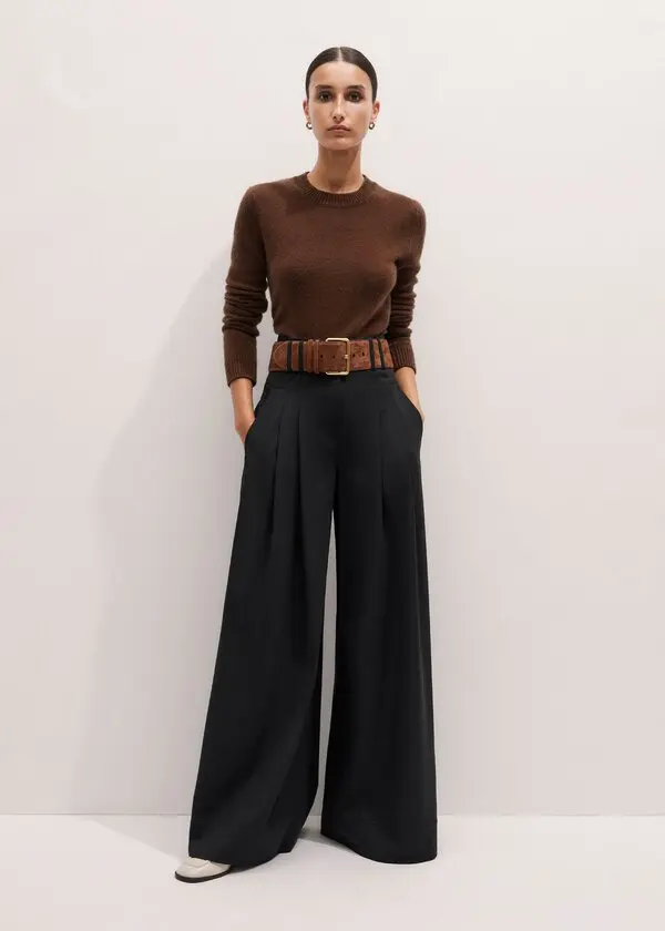 ME+EM Extra Wide Waist Belt - Chestnut