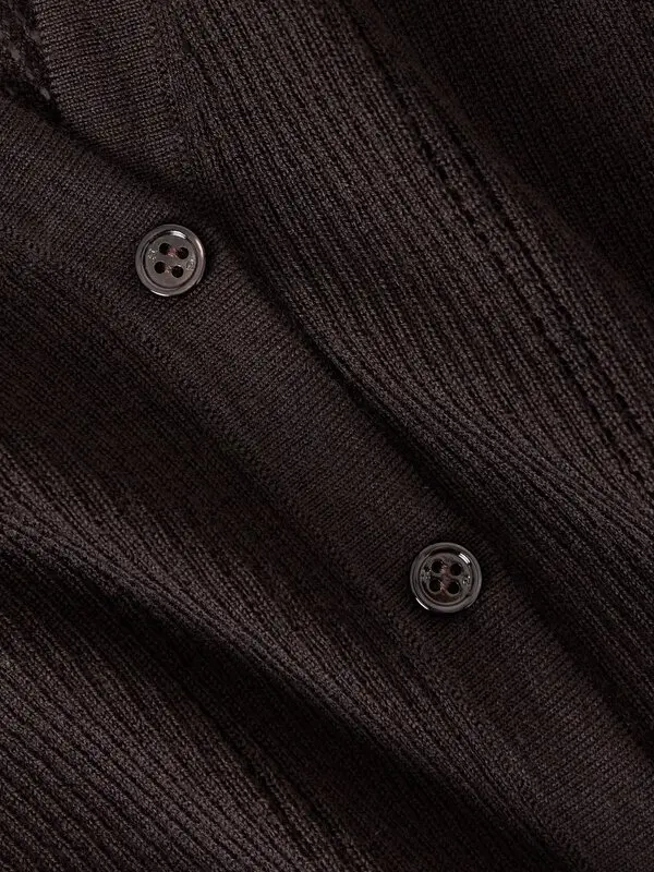 Gabriela Hearst Lillian Pointelle-knit Wool Cardigan