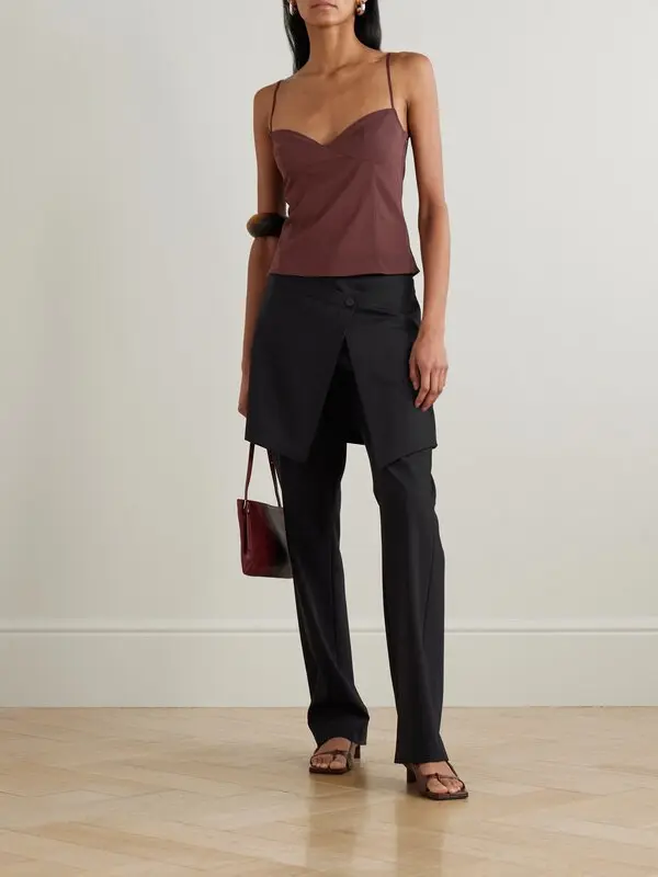 ST. AGNI Stretch-silk Organza Camisole