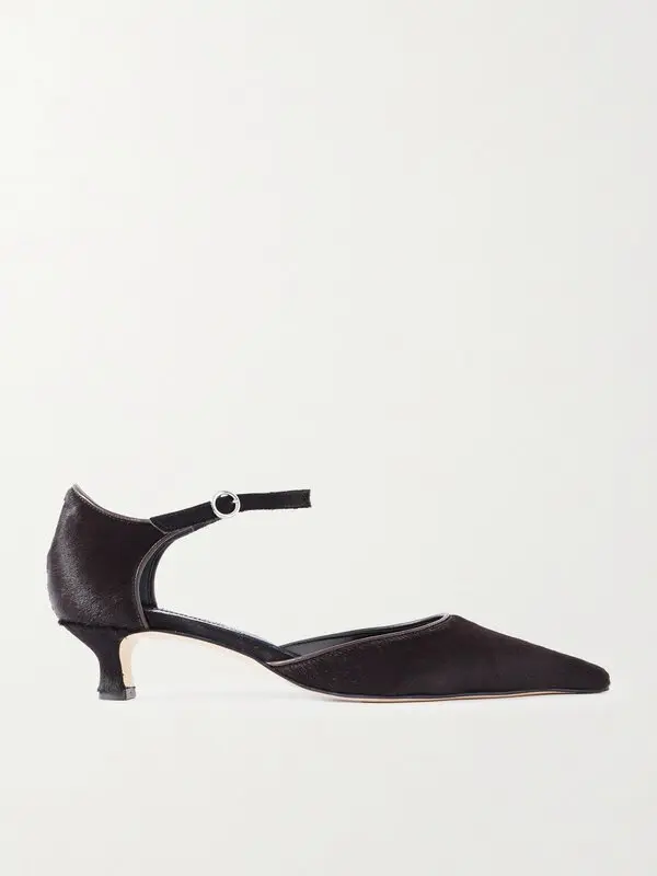 AeydĒ Tillie Pony Hair Pumps - Brown