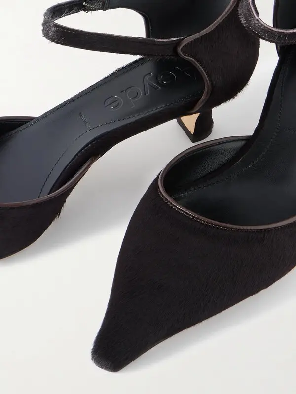 AeydĒ Tillie Pony Hair Pumps - Brown