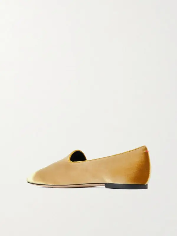 AeydĒ Vanna Velvet Loafers - Yellow