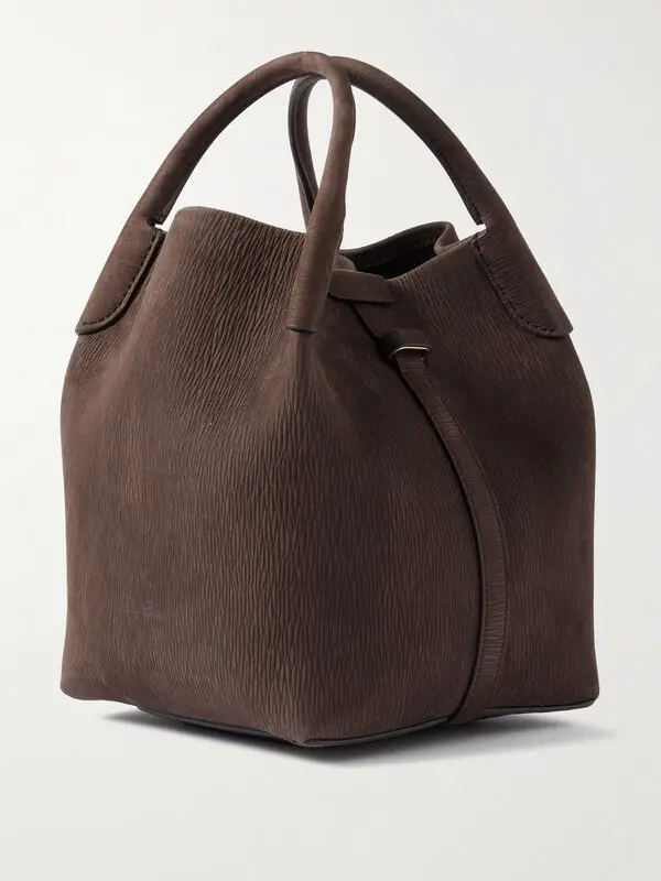 Loro Piana Bale Small Textured-suede Shoulder Bag - Brown