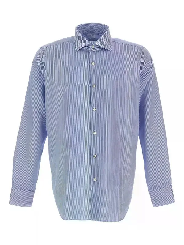 BAGUTTA Striped-pattern Button-fastening Shirt