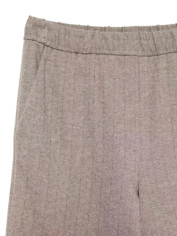 LE TRICOT PERUGIA Herringbone Trousers