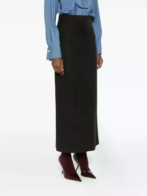LANVIN High-waisted Wool Skirt