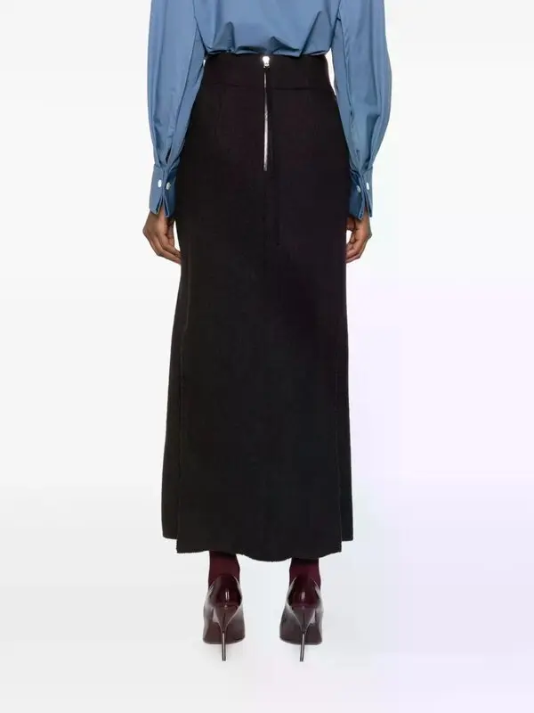 LANVIN High-waisted Wool Skirt