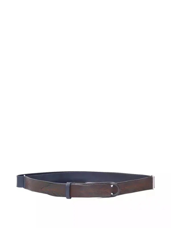 Orciani Patterned Calf Leather Belt - Blue