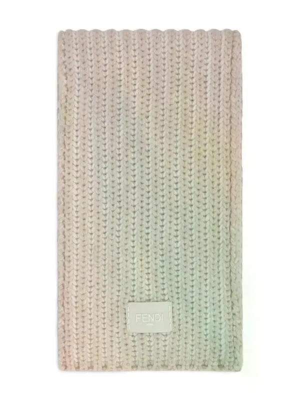 Fendi Logo-patch Scarf - Neutrals