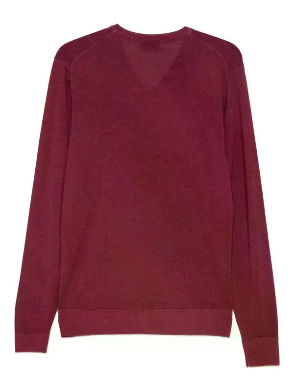 FERRANTE V-neck Knitted Sweater - Red