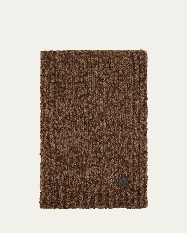 Moncler Edit Wool And Alpaca Blend Scarf - Brown