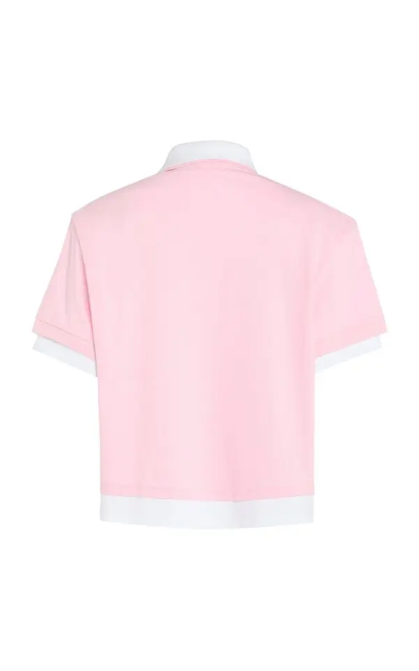 A.W.A.K.E. Mode Padded Cotton Double-collar Rugby Top