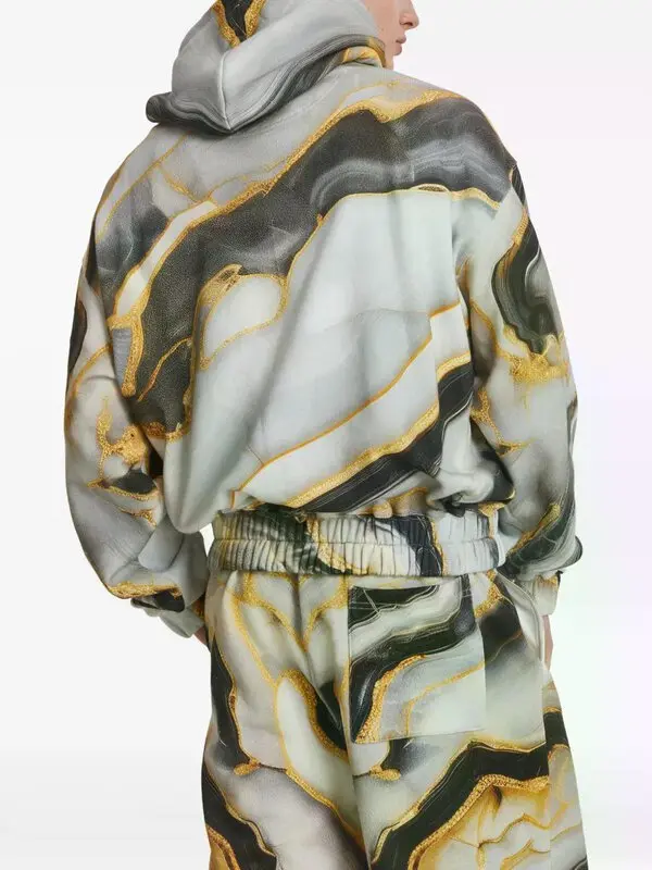 IRINA VOINEA Marble Pattern Hoodie