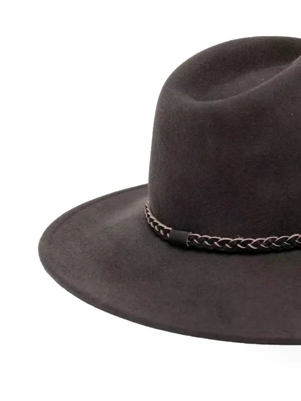 Barbour Braid-detail Fedora Hat - Brown