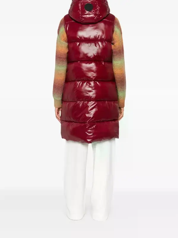 SAVE THE DUCK Hooded Zip-up Gilet - Red