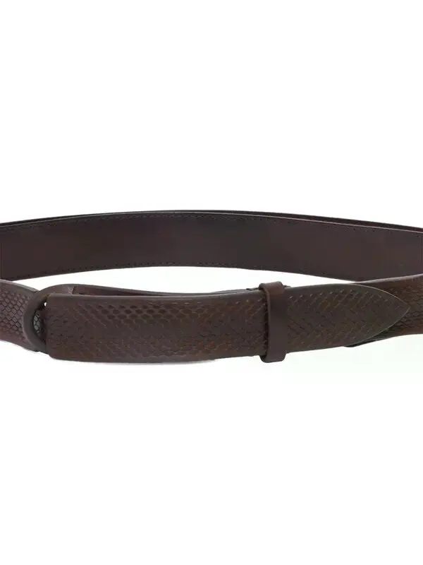 Orciani Textured Leather Belt - Brown