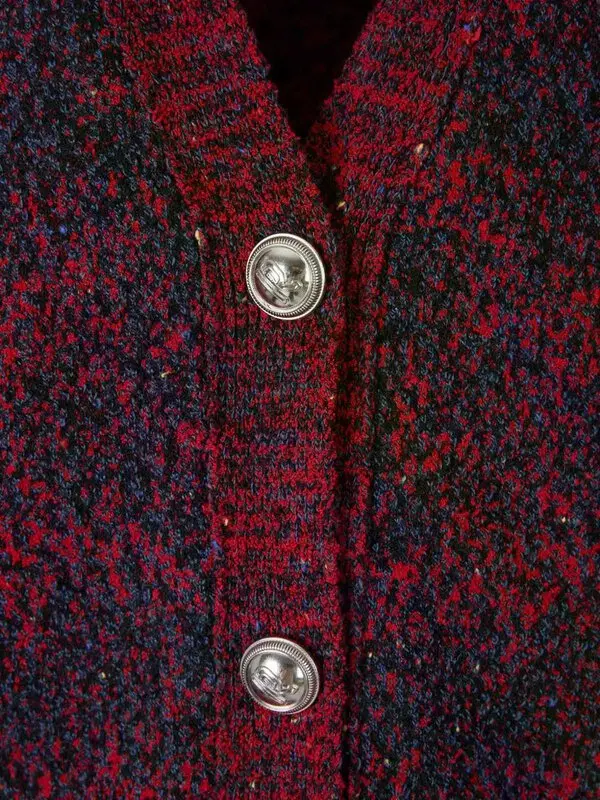 Rabanne Textured Wool Button Cardigan