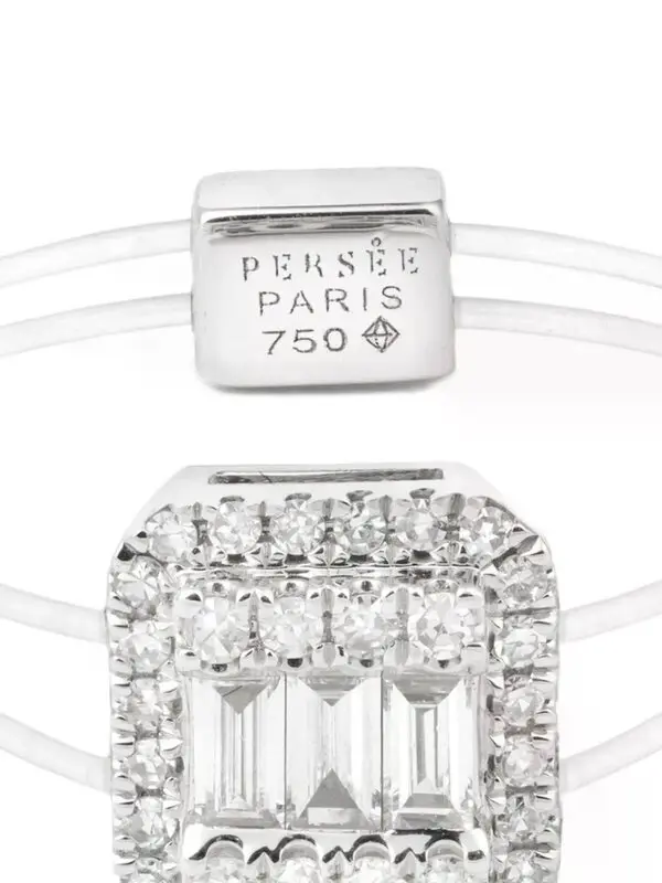 PERSEE 18ct White Gold Radiant-cut Diamond Ring