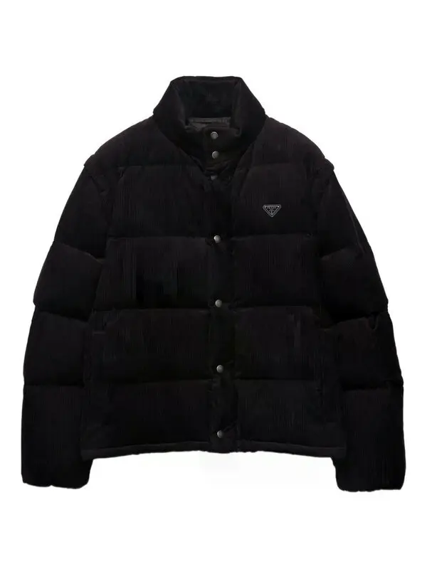 Prada Corduroy Puffer Jacket - Black