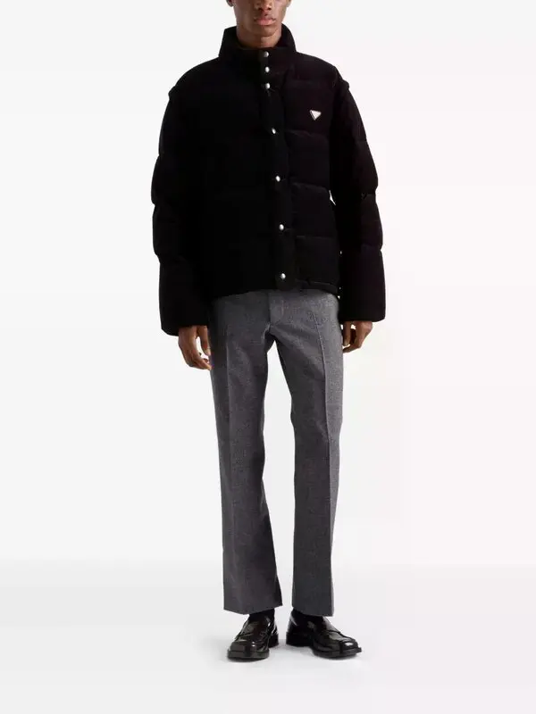 Prada Corduroy Puffer Jacket - Black